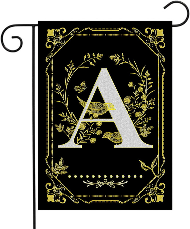 Monogram A Garden Flag Initial Outdoor Flags Letter A Flag for Front ...