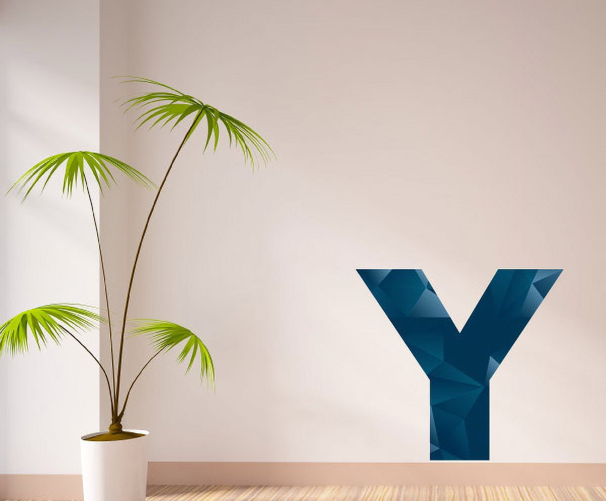 Monogram Blue Letter Y Wall Decal - Vinyl Decal - Car Decal - Idcolory ...
