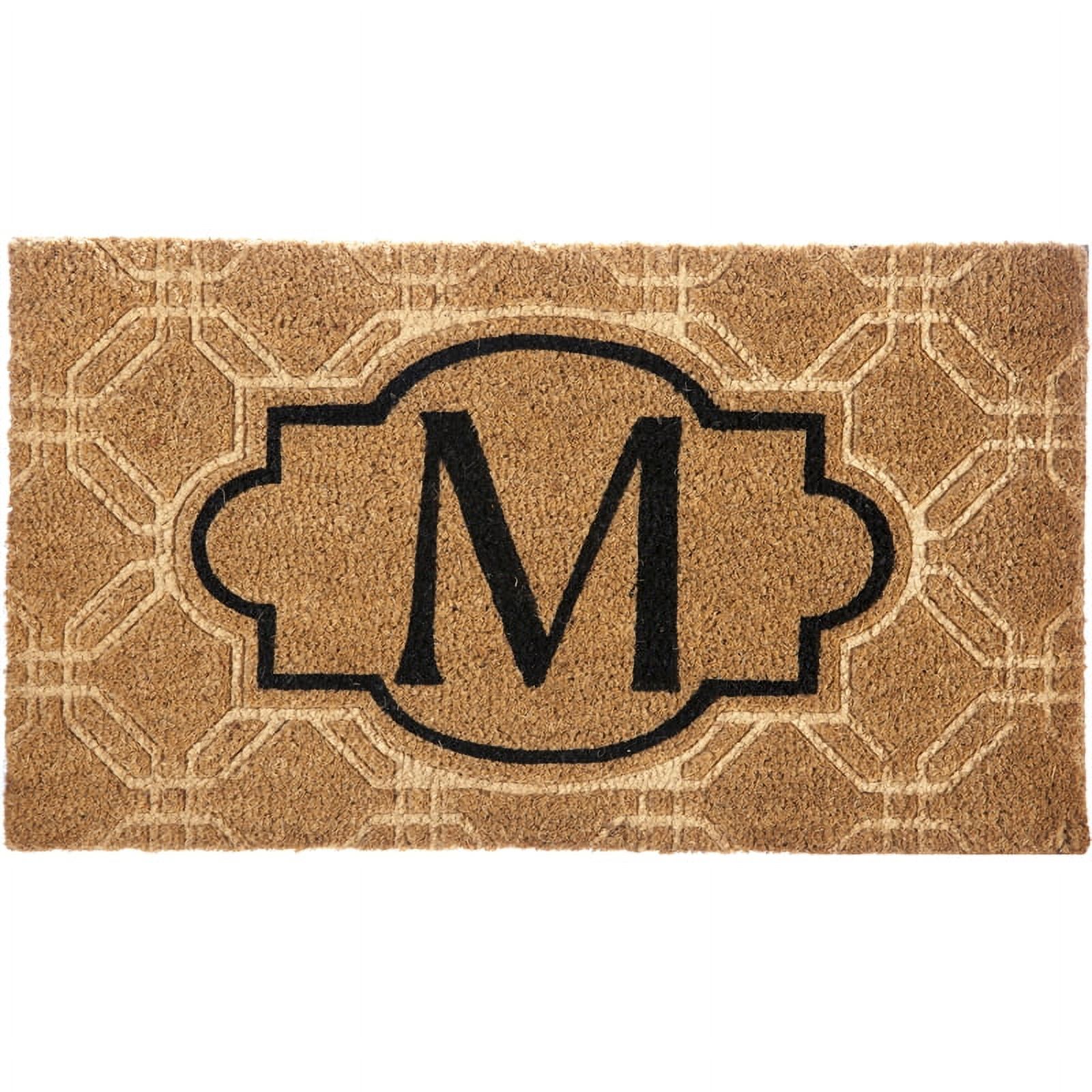Monogram Embossed Coir Mat, Letter M - Walmart.com
