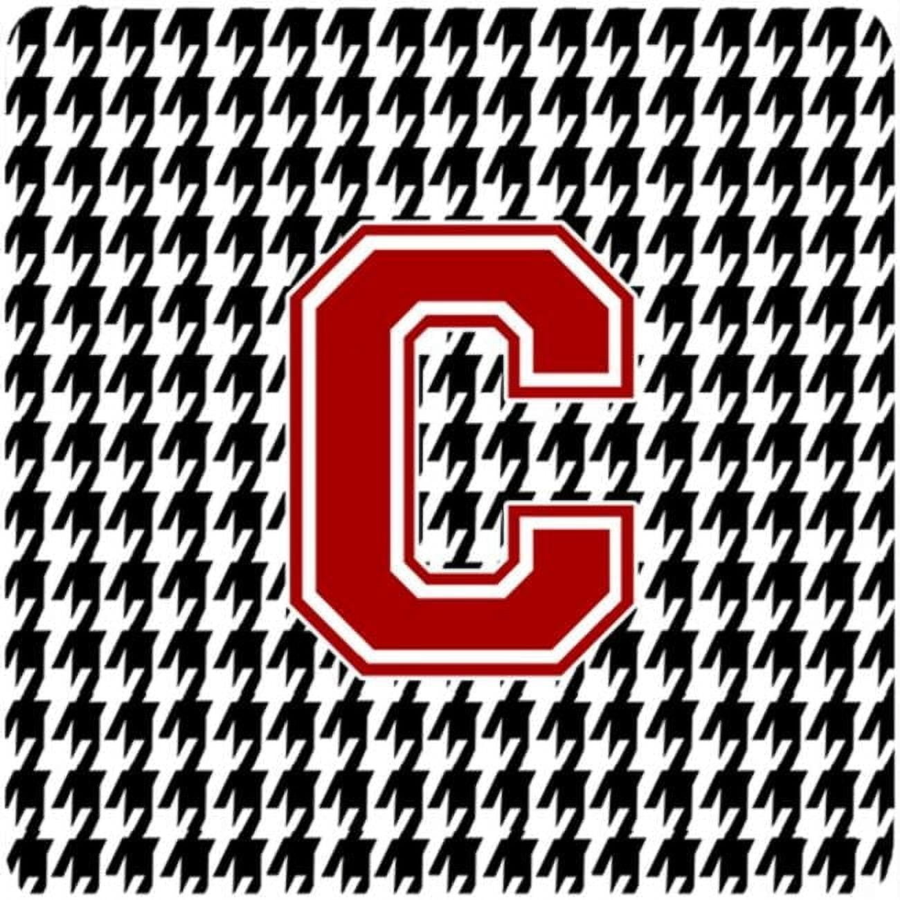 Monogram - Houndstooth Foam Coasters Initial C, Set - 4 - Walmart.com