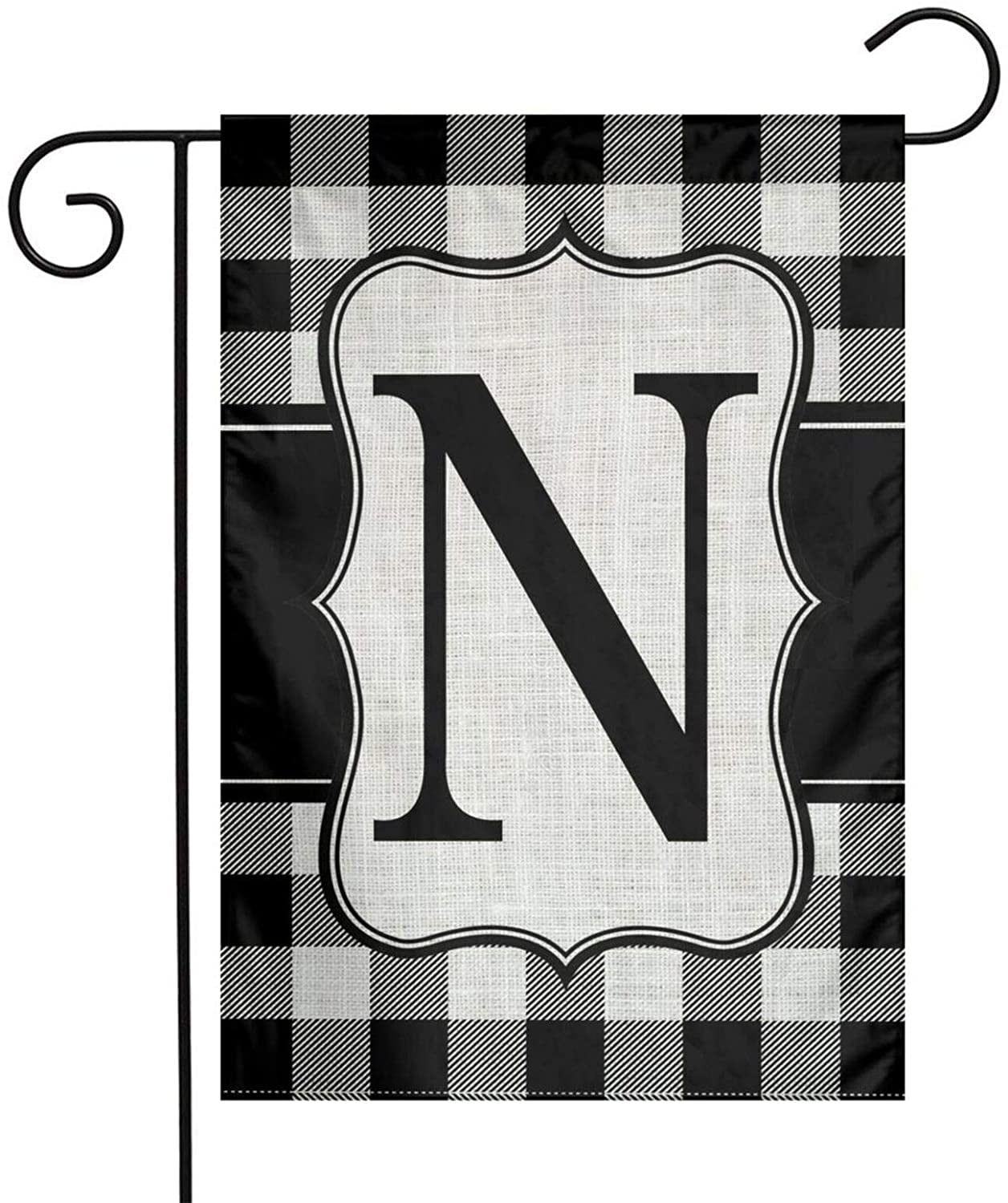 Monogram Initial N Garden Porch Lawn Flag Farmhouse Decorations Mailbox ...