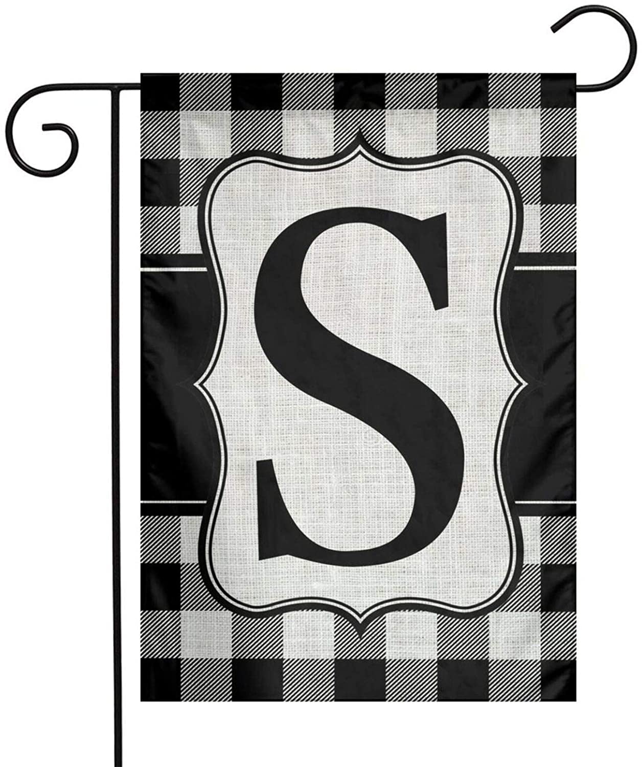 Monogram Initial S Garden Porch Lawn Flag Farmhouse Decorations Mailbox ...