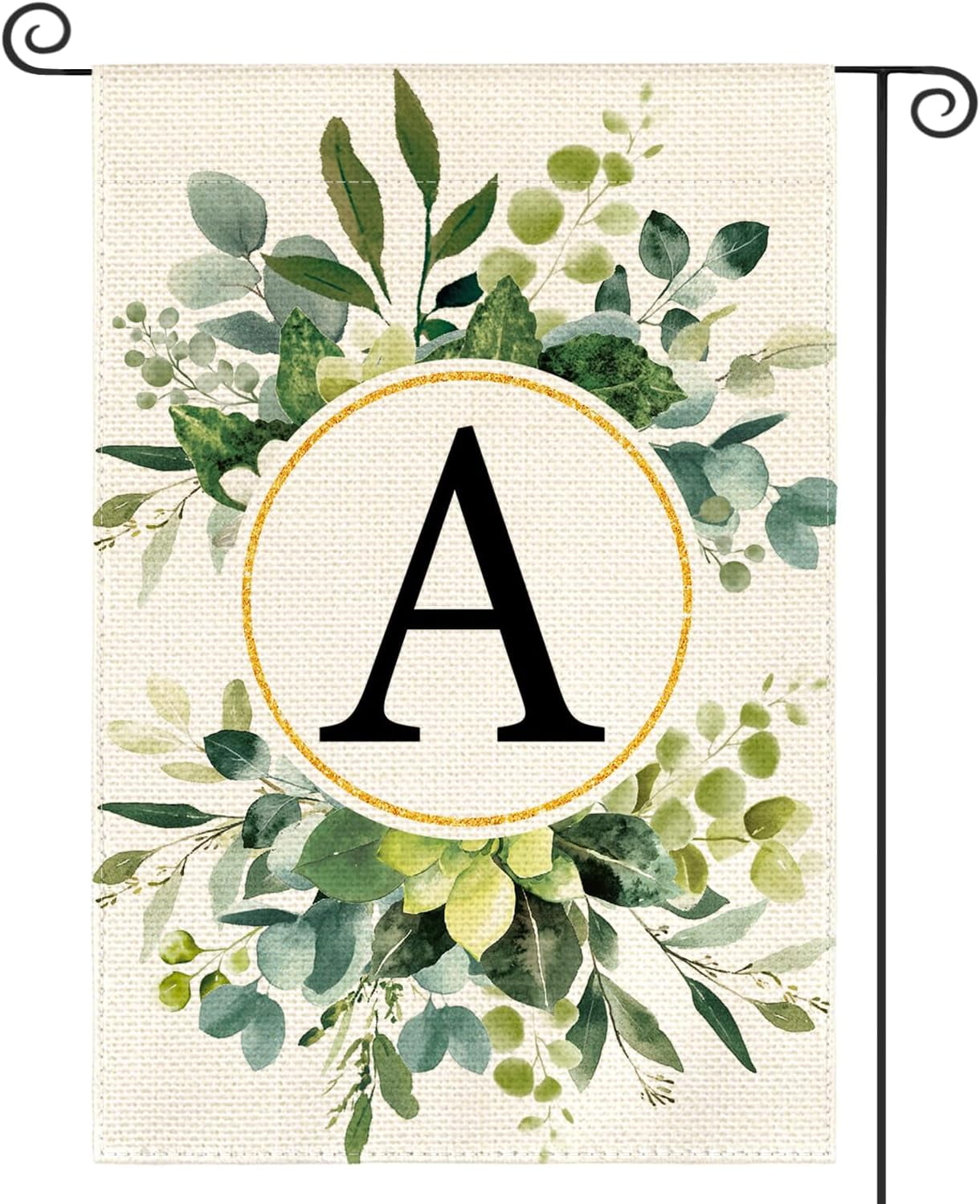 Monogram Letter A Floral Garden Flag 12x18 Inch Double Sided Outside ...