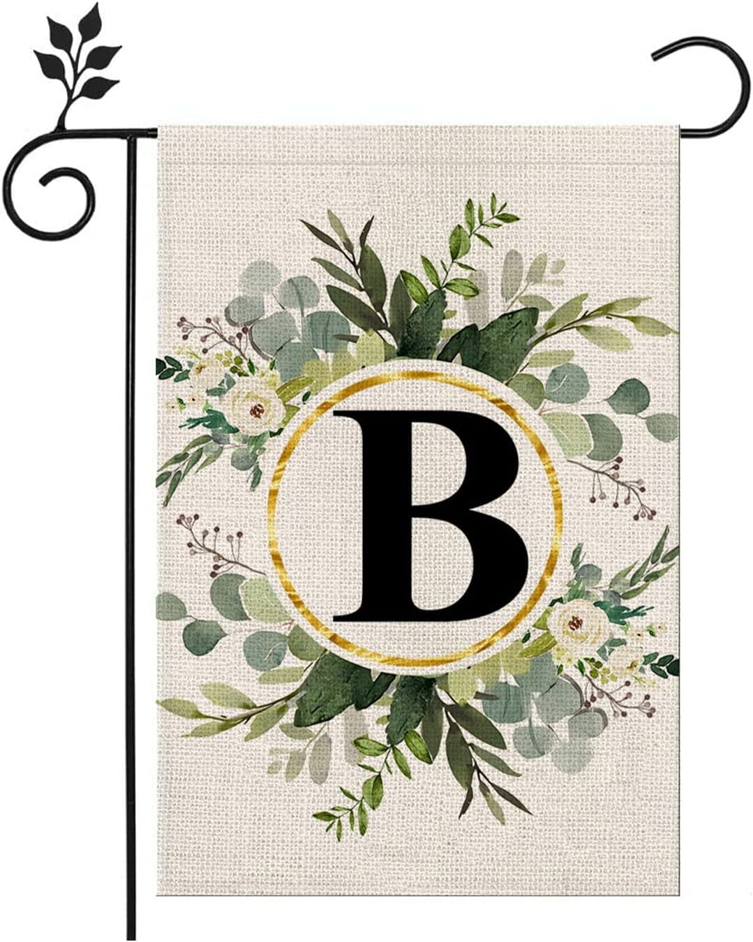 Monogram Letter B Garden Flag, Floral Garden Flag Garden Letter Flags ...