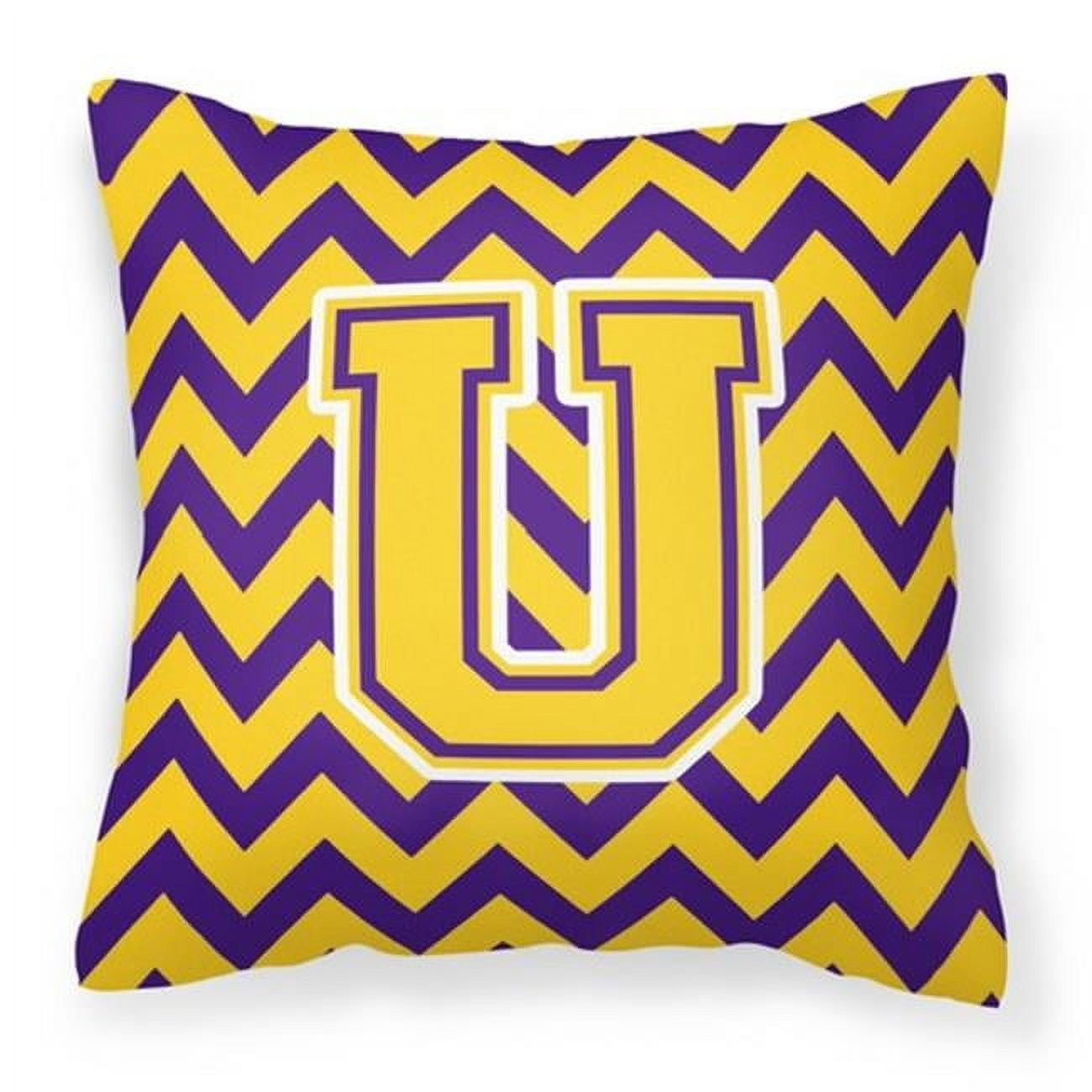 Monogram Letter Chevron Fabric Decorative Pillow - Walmart.com