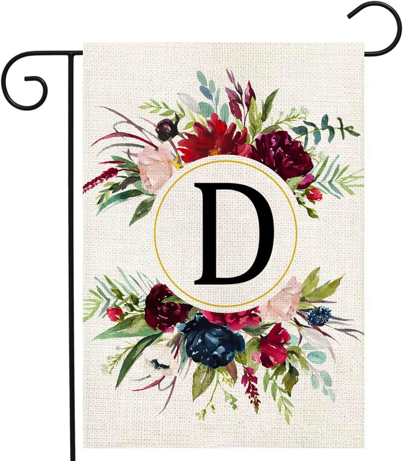 Monogram Letter D Garden Flags, Summer Garden Flag 12x18 Inch Double ...