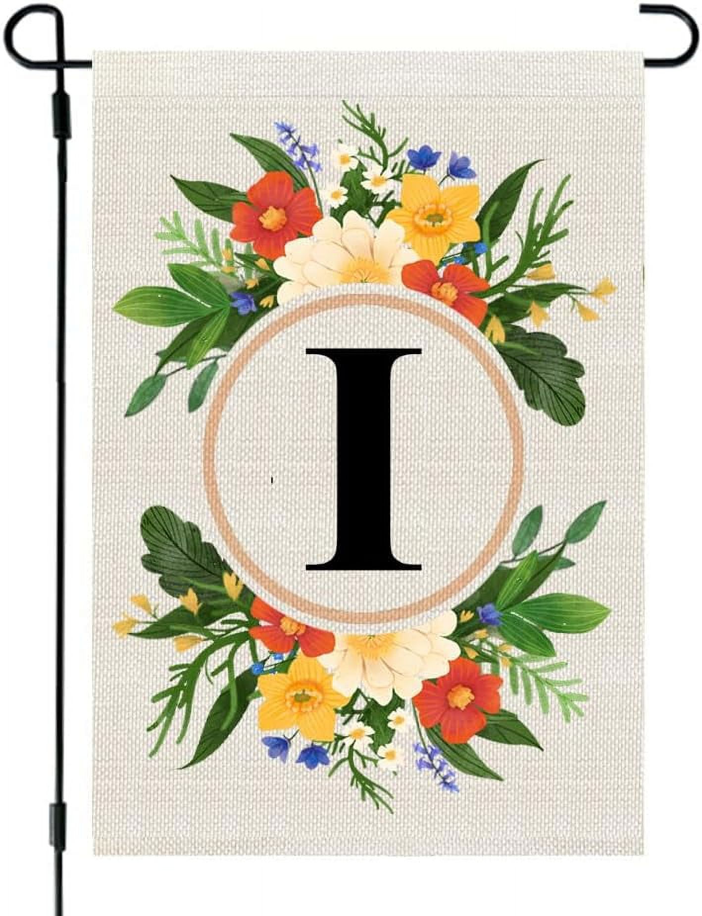 Monogram Letter Garden Flag, Monogram Garden Flag, Garden Flag, Letter ...