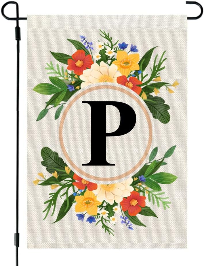 Monogram Letter Garden Flag, Monogram Garden Flag, Garden Flag, Letter ...