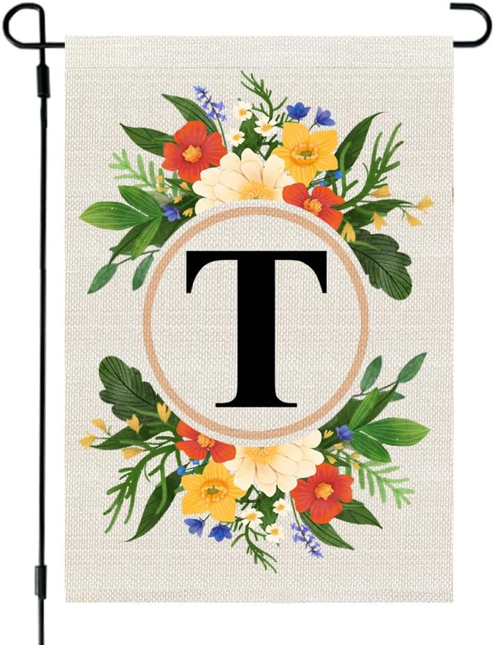 Monogram Letter Garden Flag, Monogram Garden Flag, Garden Flag, Letter ...