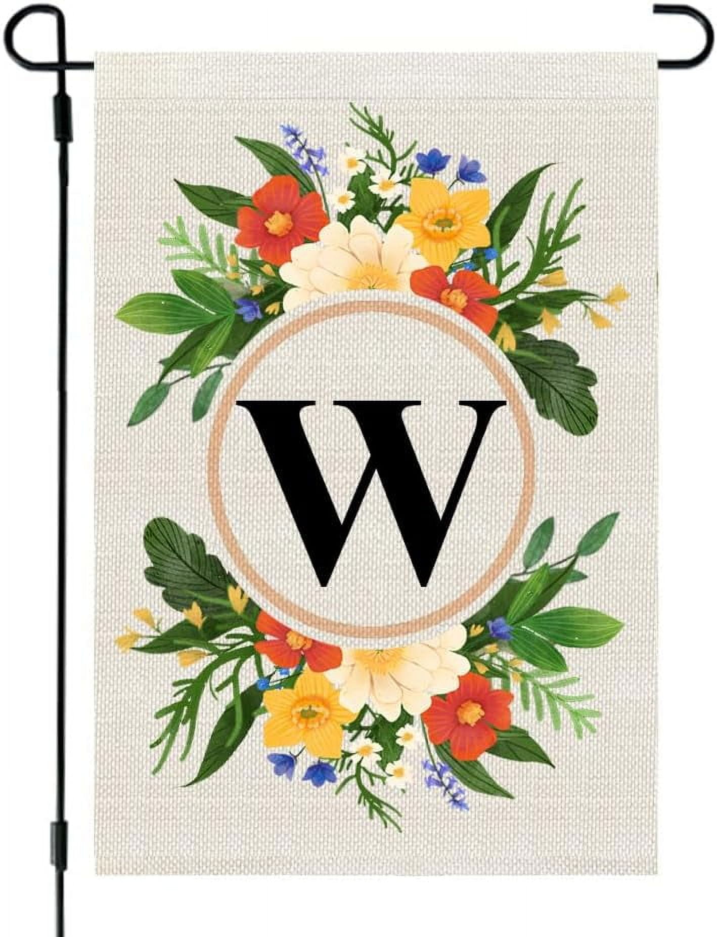 Monogram Letter Garden Flag, Monogram Garden Flag, Garden Flag, Letter ...