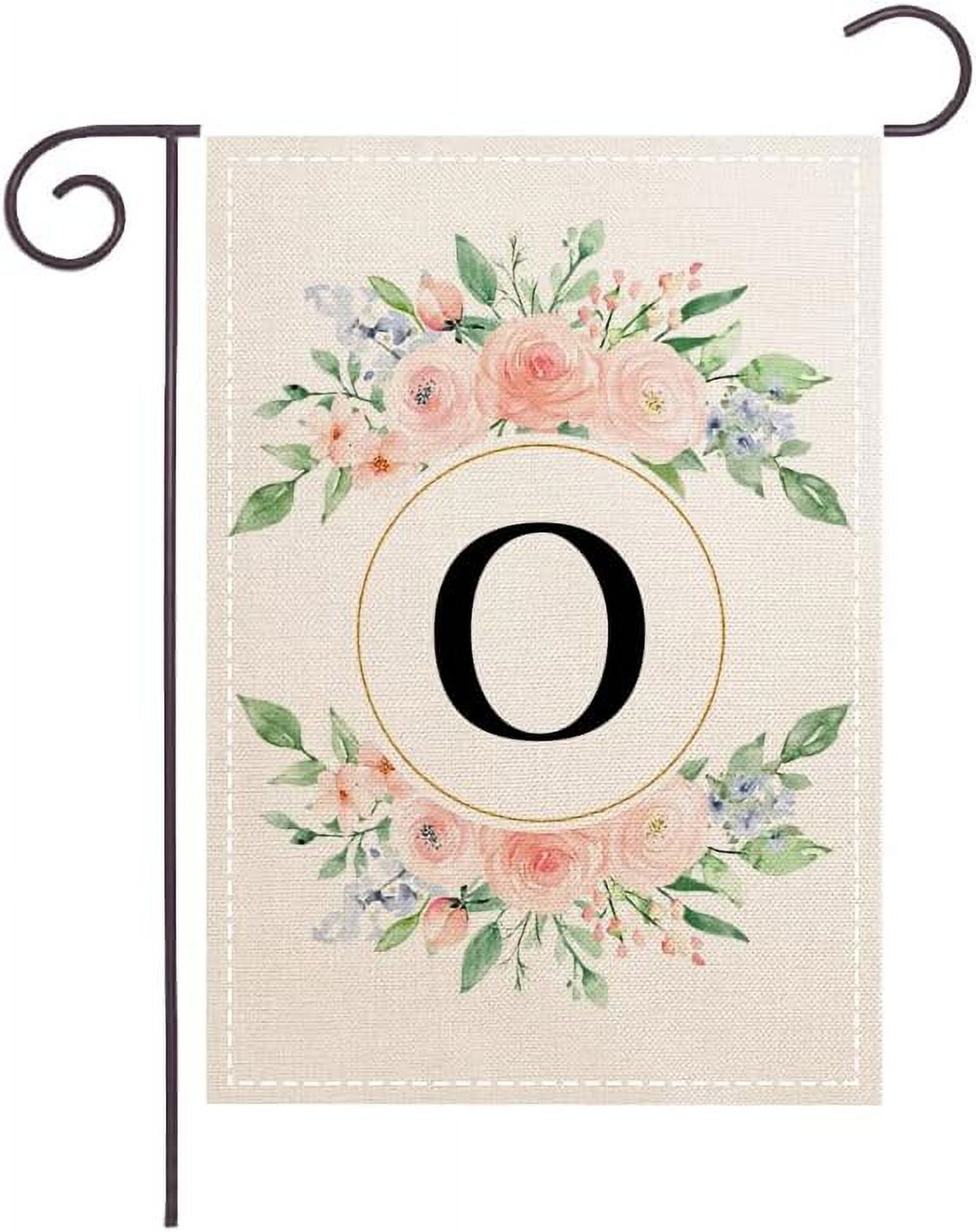 Monogram Letter Garden Flags for Outside Double Sided, Outdoor Patio ...