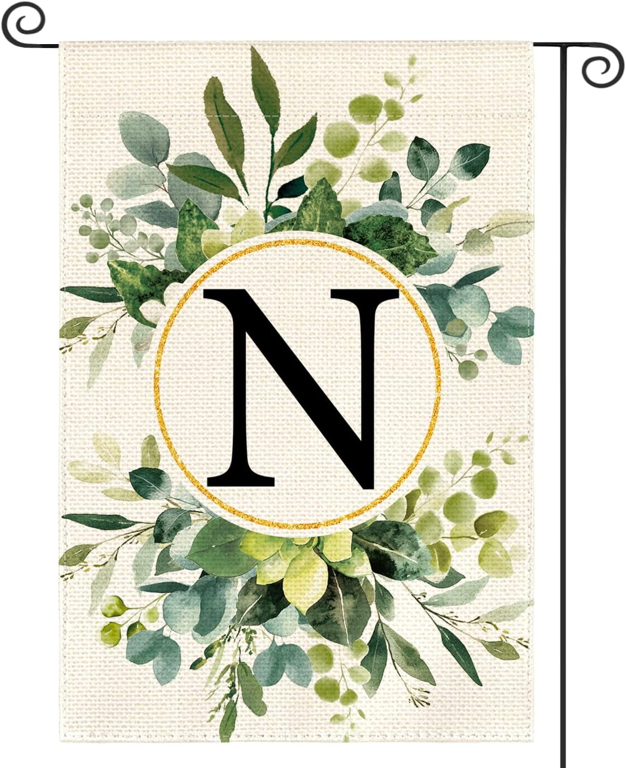 Monogram Letter H Floral Garden Flag 12x18 Inch Double Sided Outside ...