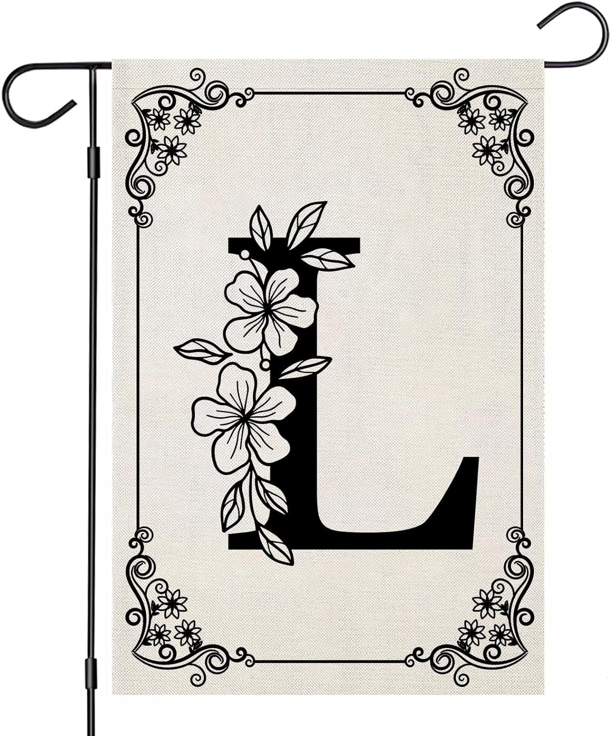 Monogram Letter K Garden Flags for Outside Classic Family Last Name ...