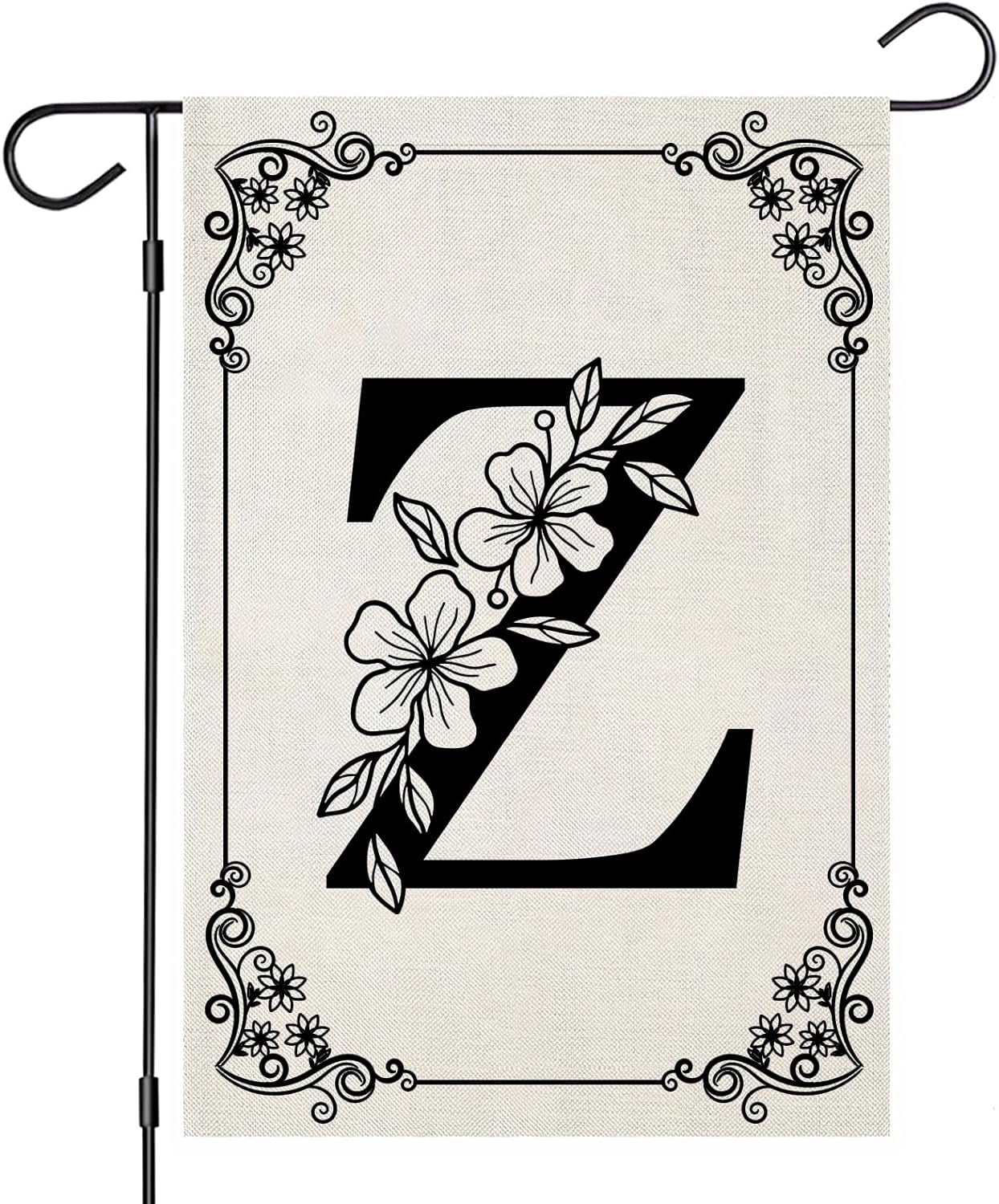 Monogram Letter K Garden Flags for Outside Classic Family Last Name ...