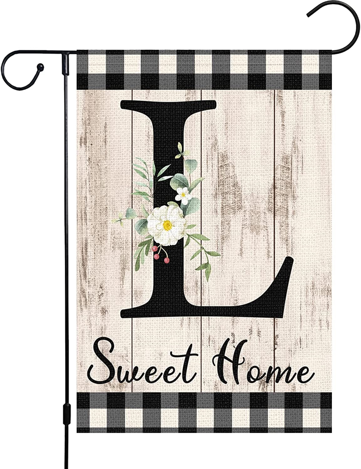 Monogram Letter L Initial Garden Flag Double Sided , Small Vertical ...