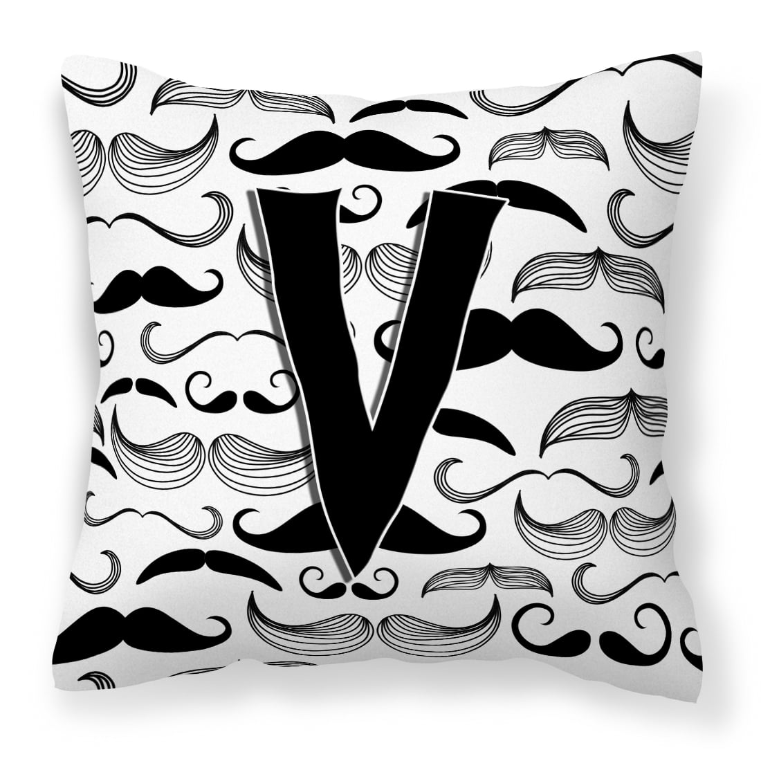 Monogram Letter Moustache Fabric Decorative Pillow - Walmart.com