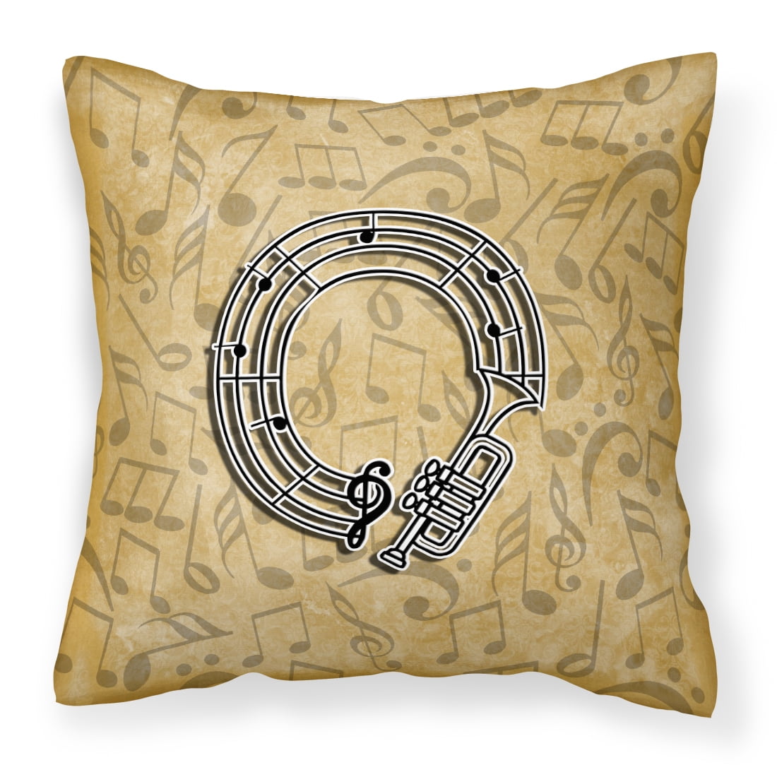 Monogram Letter Musical Instrument Alphabet Fabric Decorative Pillow ...