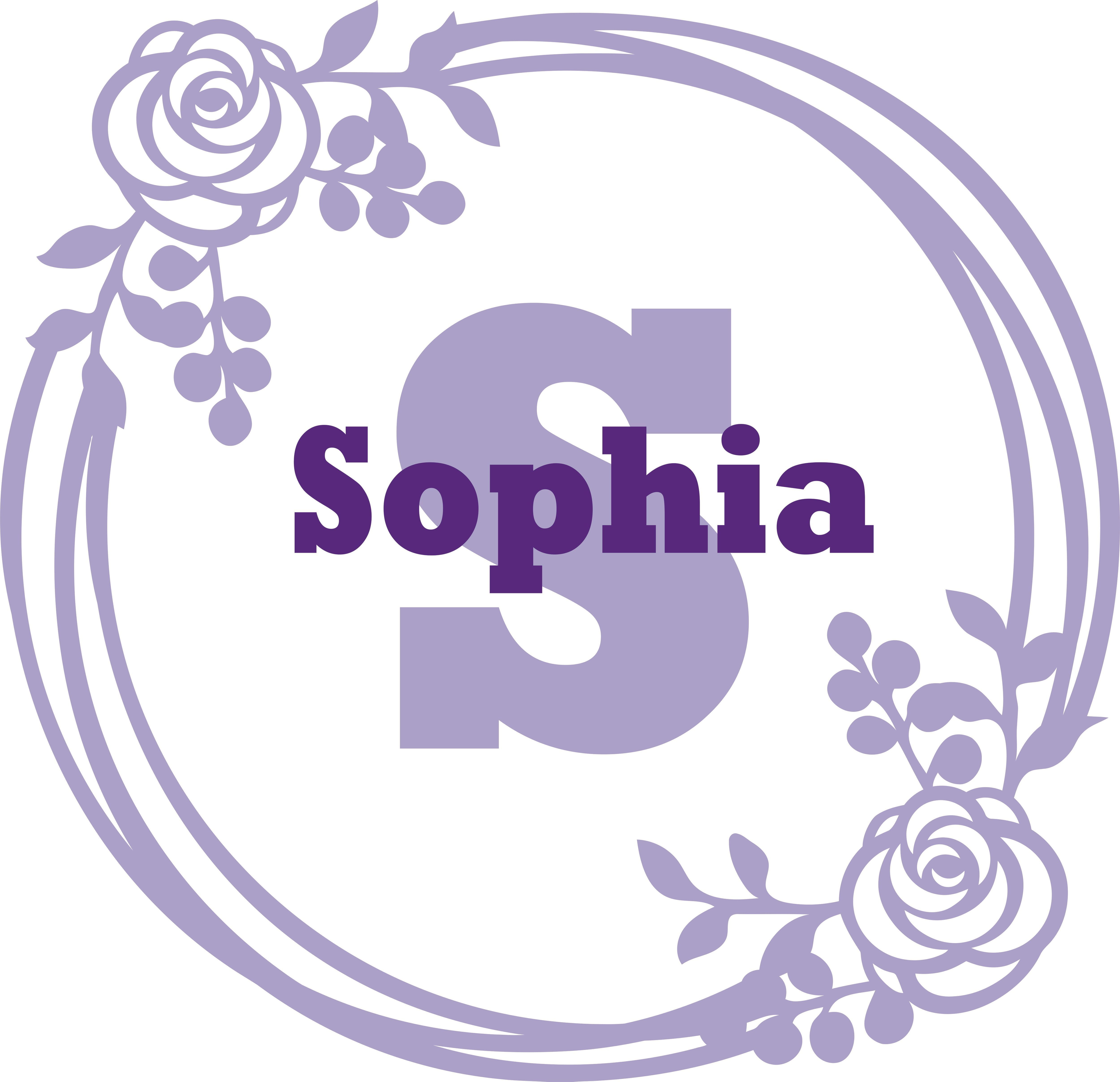 Monogram Letter Name Initials Customized Wall Decal - Custom Vinyl Wall ...