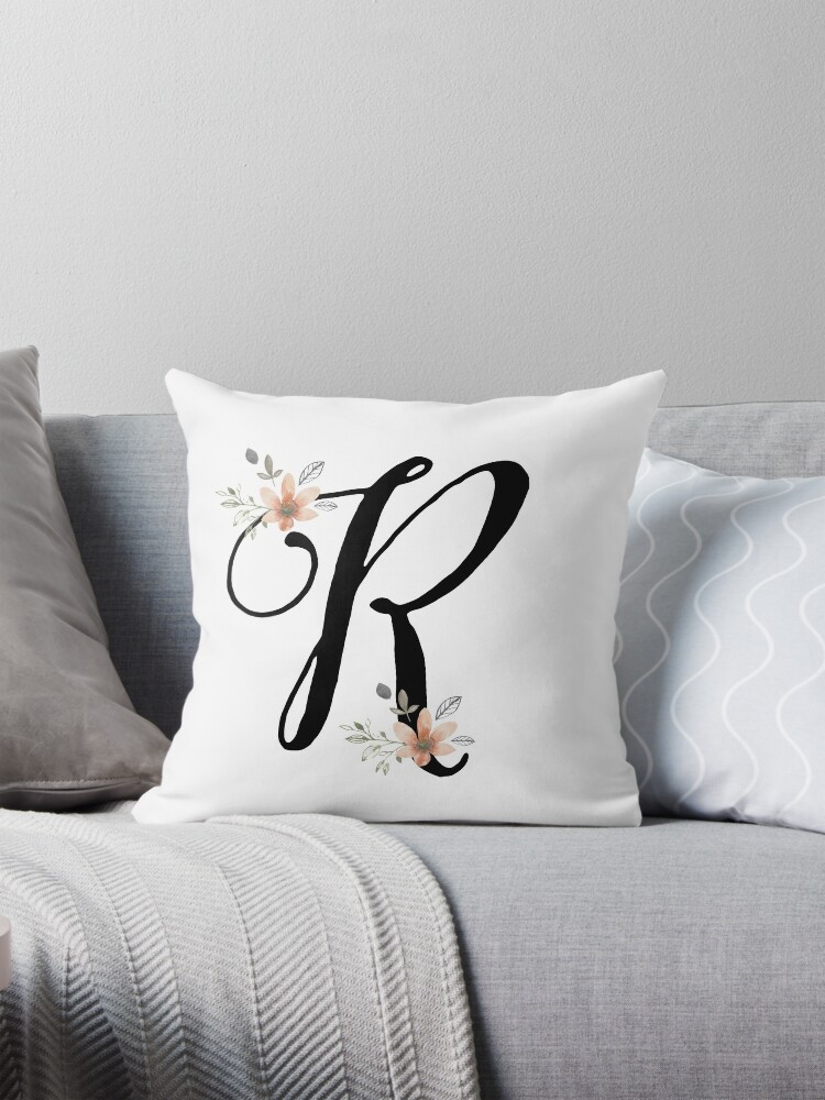 Monogram Letter R with Pretty Watercolor Flowers by mapetitefleur ...