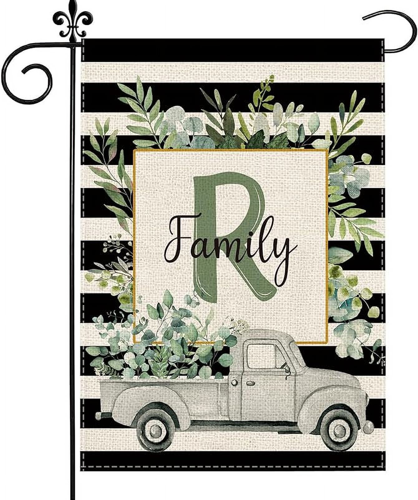 Monogram Letter S Garden Flag 12x18 Inch Double Sided Outside, Truck ...