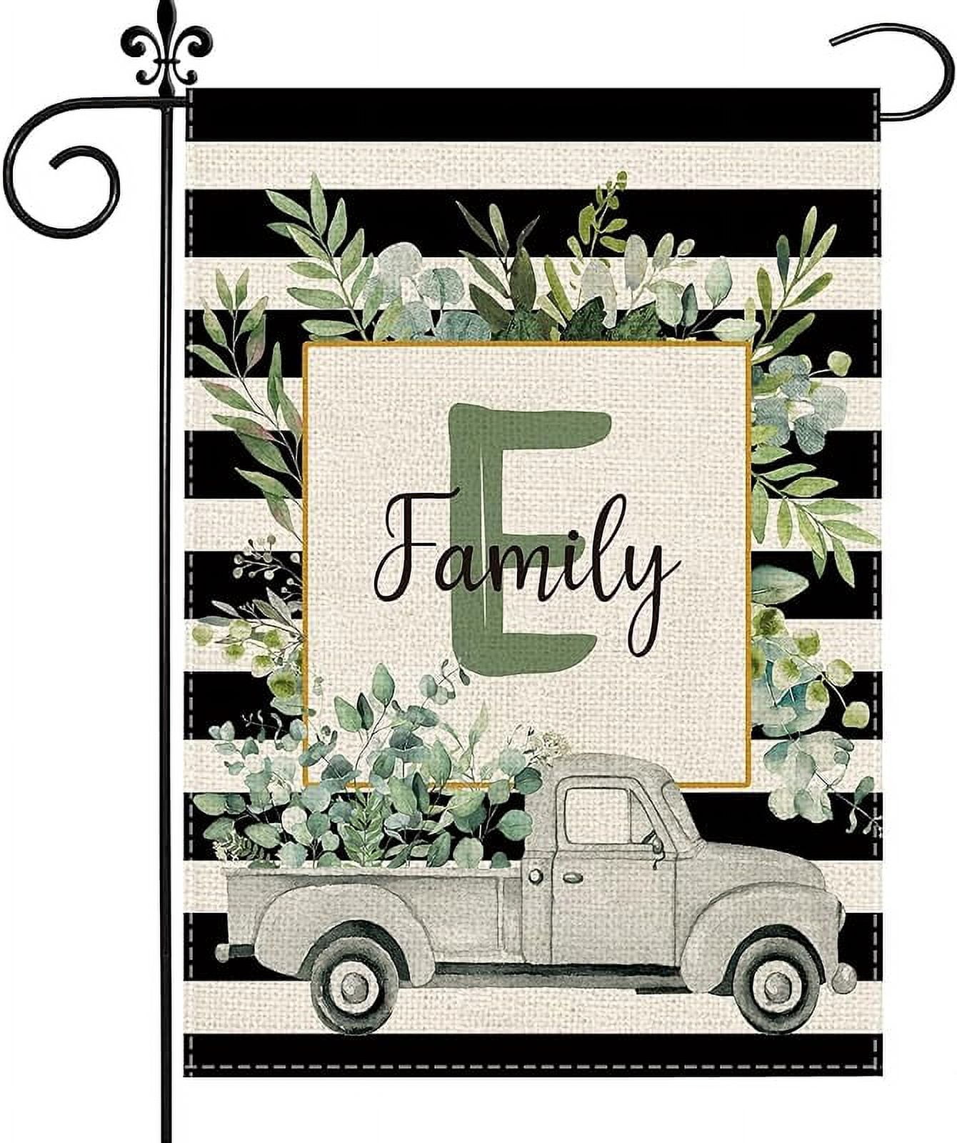 Monogram Letter S Garden Flag 12x18 Inch Double Sided Outside, Truck ...