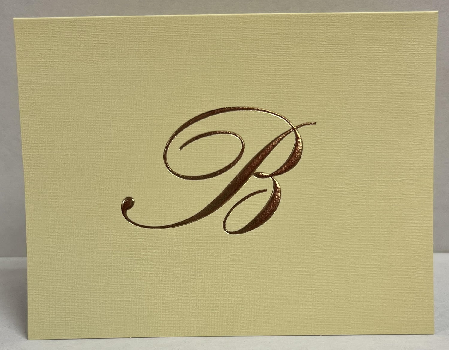 Monogram Note Cards Embossed Gold Initial Letter Party Invitations ...