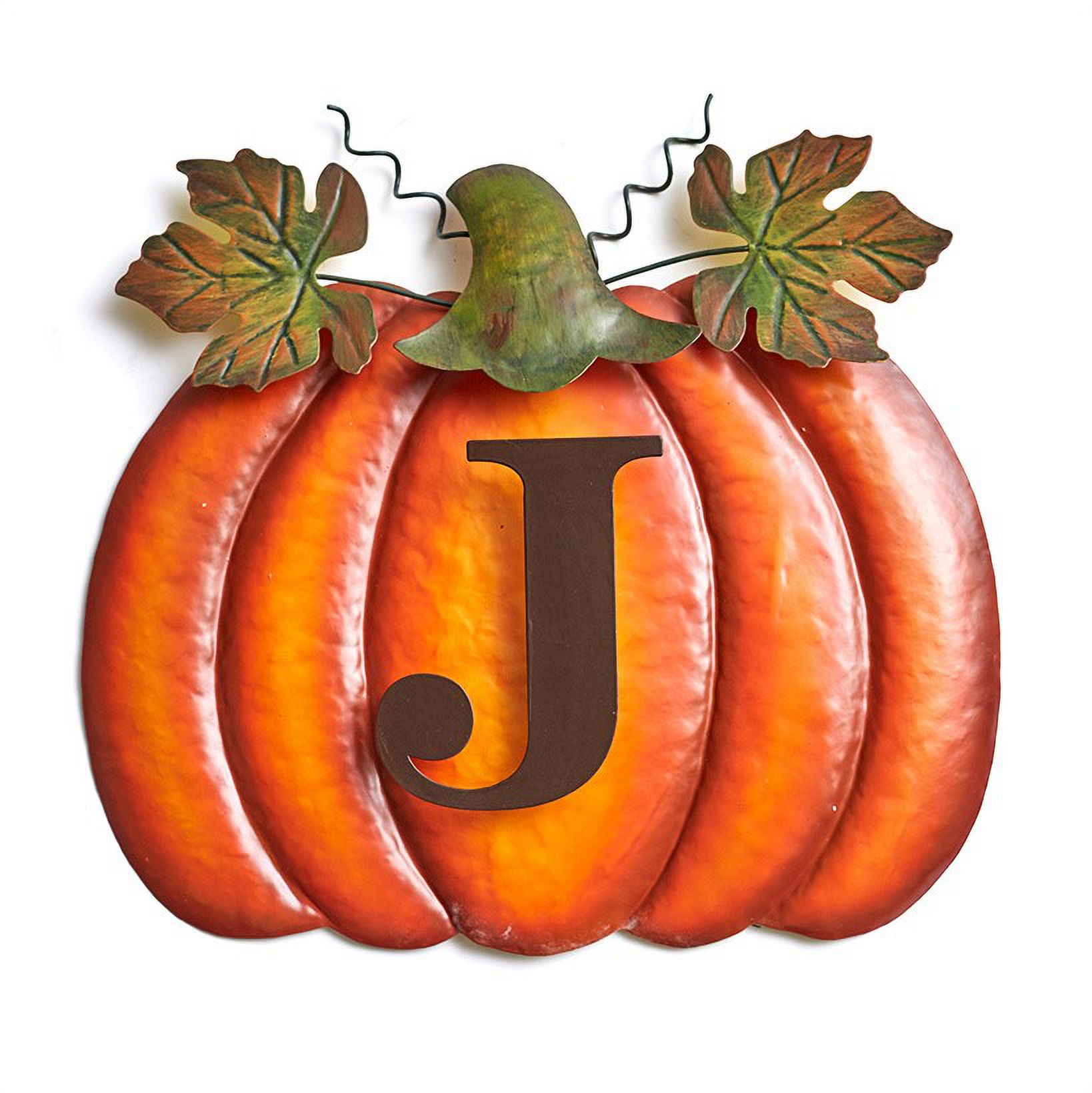 Monogram Pumpkin Garden and Lawn Stake - Seasonal Outdoor Accent - J ...