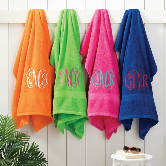 Monogram Terry Loop Large Beach Towel - Walmart.com