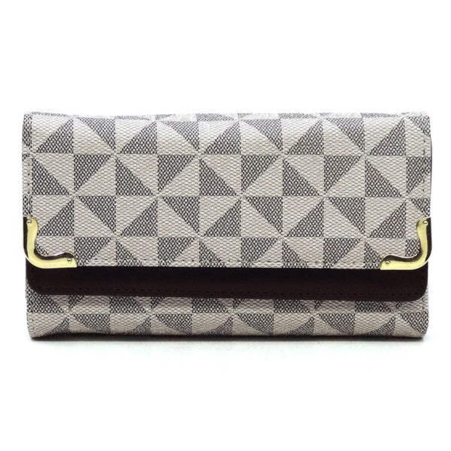 Monogram Tri-fold Clutch Wallet Cell Phone Wallet - Walmart.com