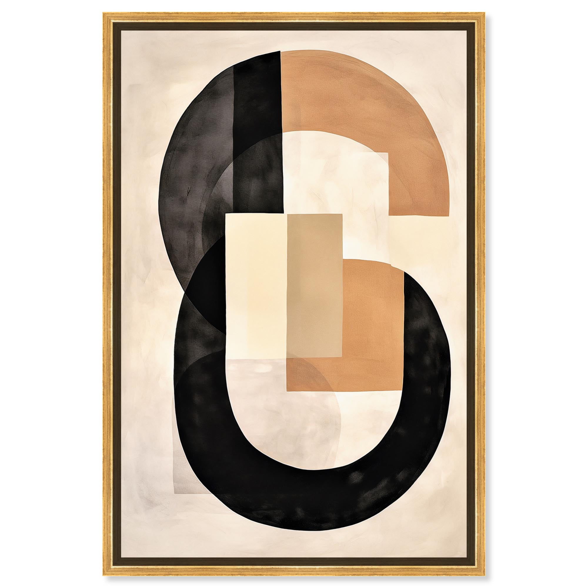 Monogram Version of a Six Canvas Modern Neutral Wall Art by Art Remedy ...