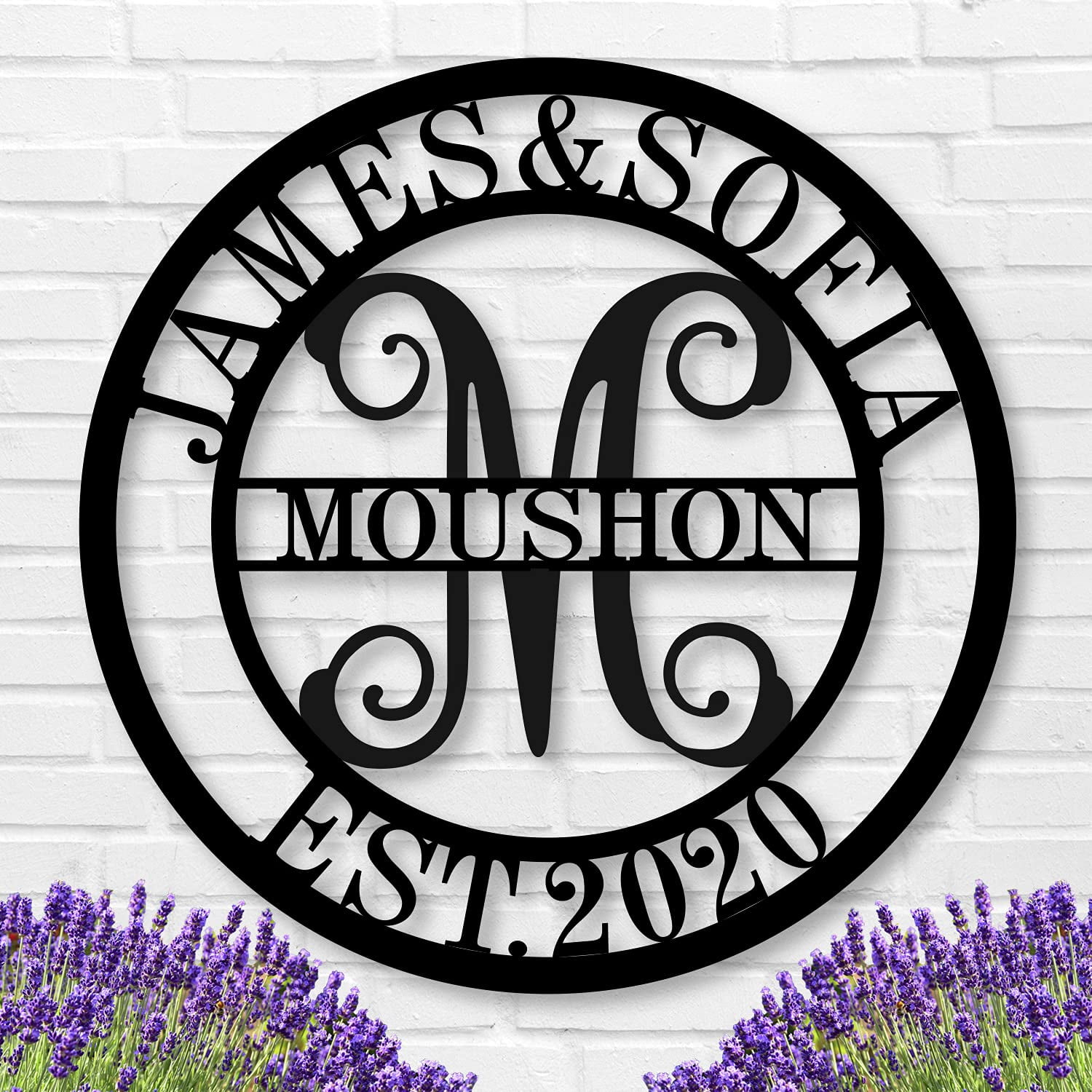 Monogram Wall Decor Personalized Family Signs Personalized Metal Sign ...