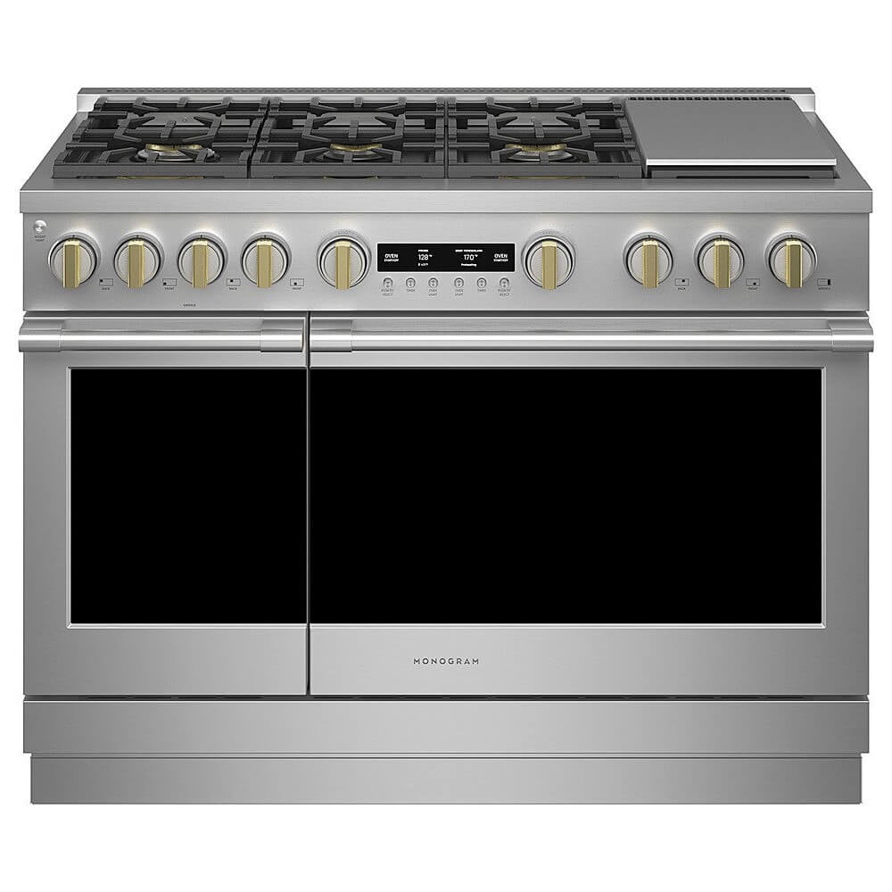 Monogram ZGP486NDTSS 8.9 Cu. Ft. Stainless Steel Freestanding Gas Range ...