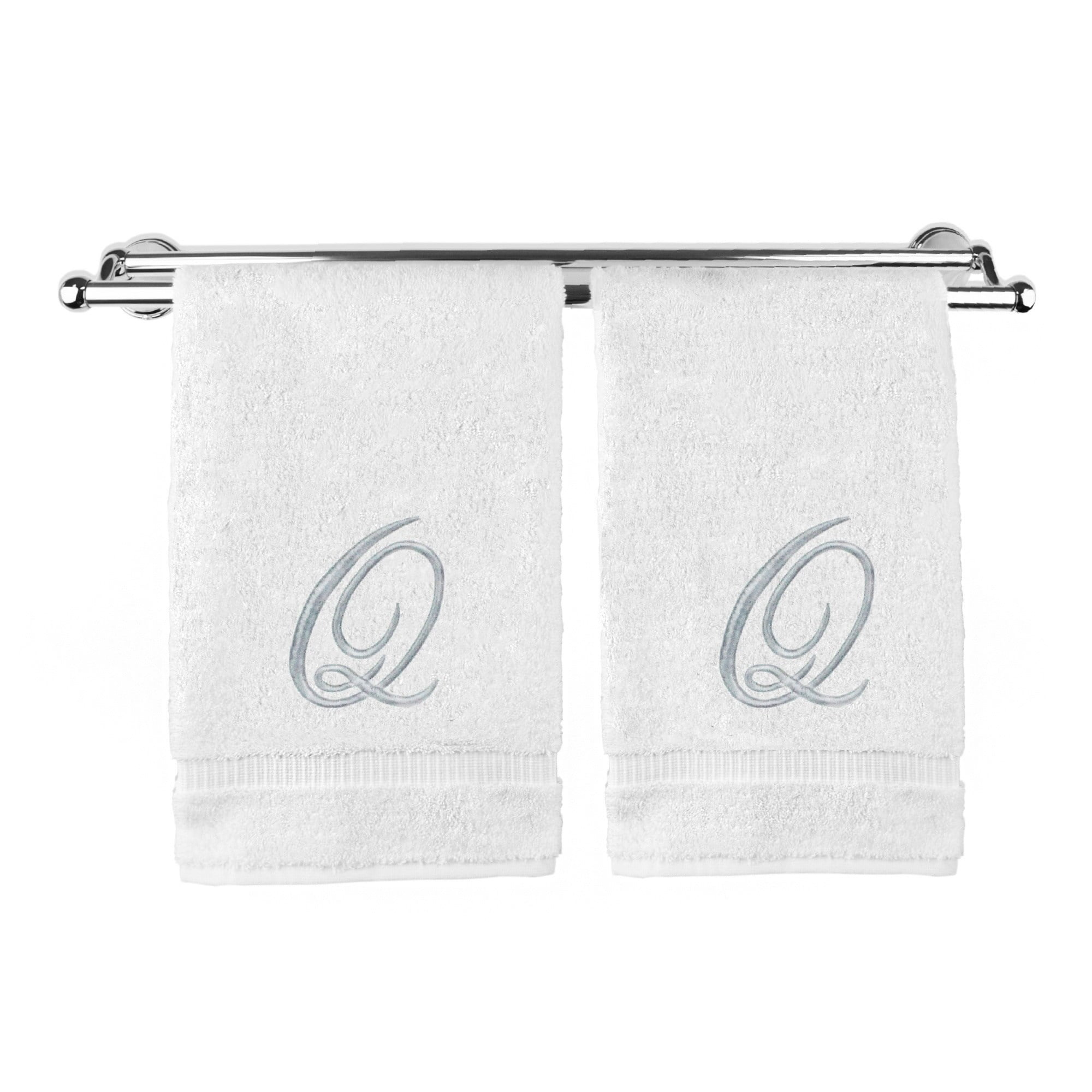 Monogrammed Hand Towel, Personalized Gift, 16 x 30 Inches - Set of 2 ...