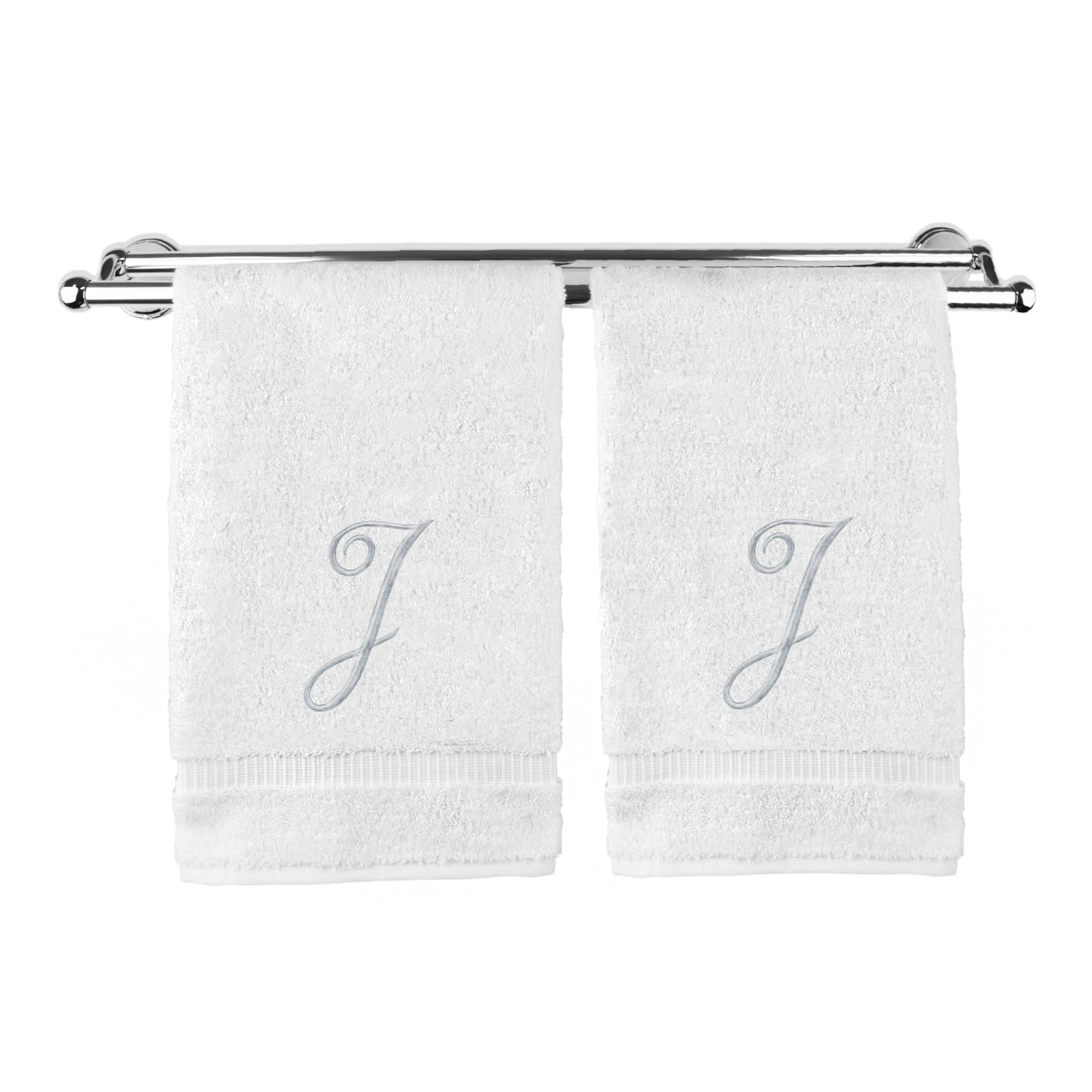Monogrammed Hand Towel, Personalized Gift, 16 x 30 Inches - Set of 2 ...