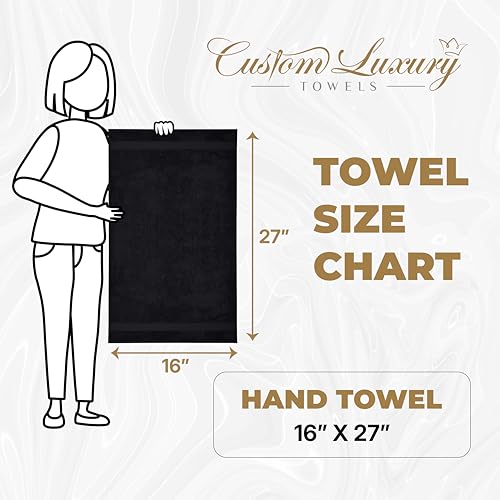 Monogrammed Hand Towels for Bathroom | Set of 2 | Genuine Turkish ...