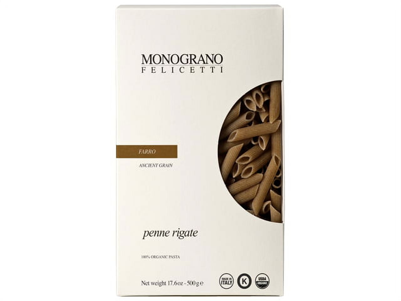 Monograno Felicetti Farro Penne Rigate Organic Pasta 500g (17.6oz ...