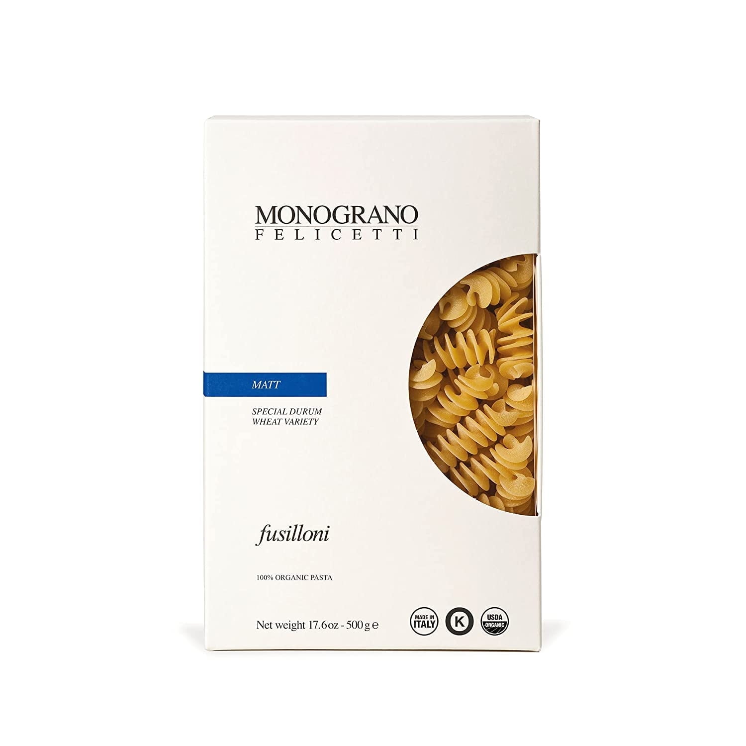 Monograno Felicetti Matt Fusilloni t- Large Dried Italian Fusilli Pasta ...