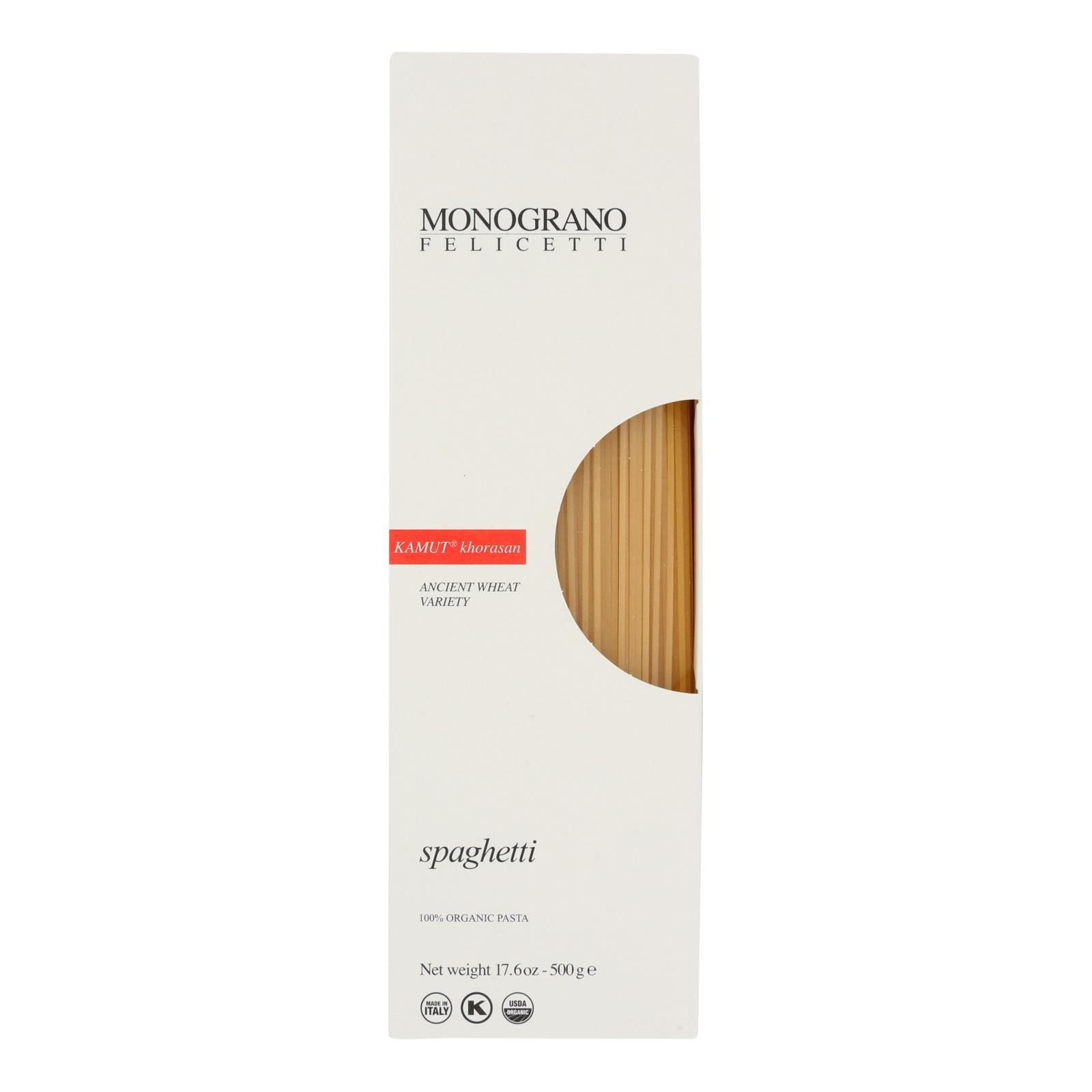 Monograno Felicetti Spaghetti Kamut Pasta, 17.6 Oz - Walmart.com