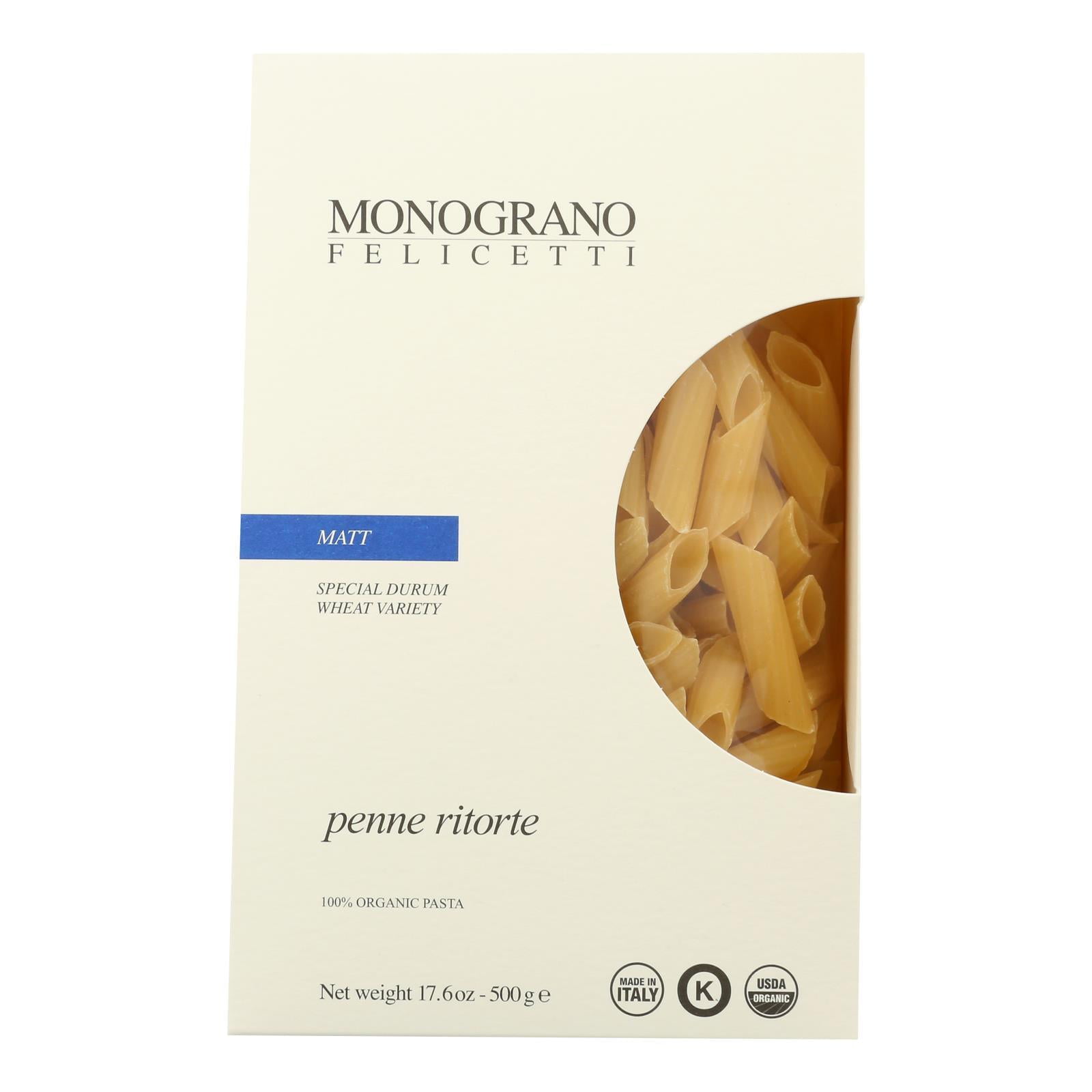 Monograno - Matt Organic Penne Ritorte - Case of 8 - 17.64 OZ - Walmart.com