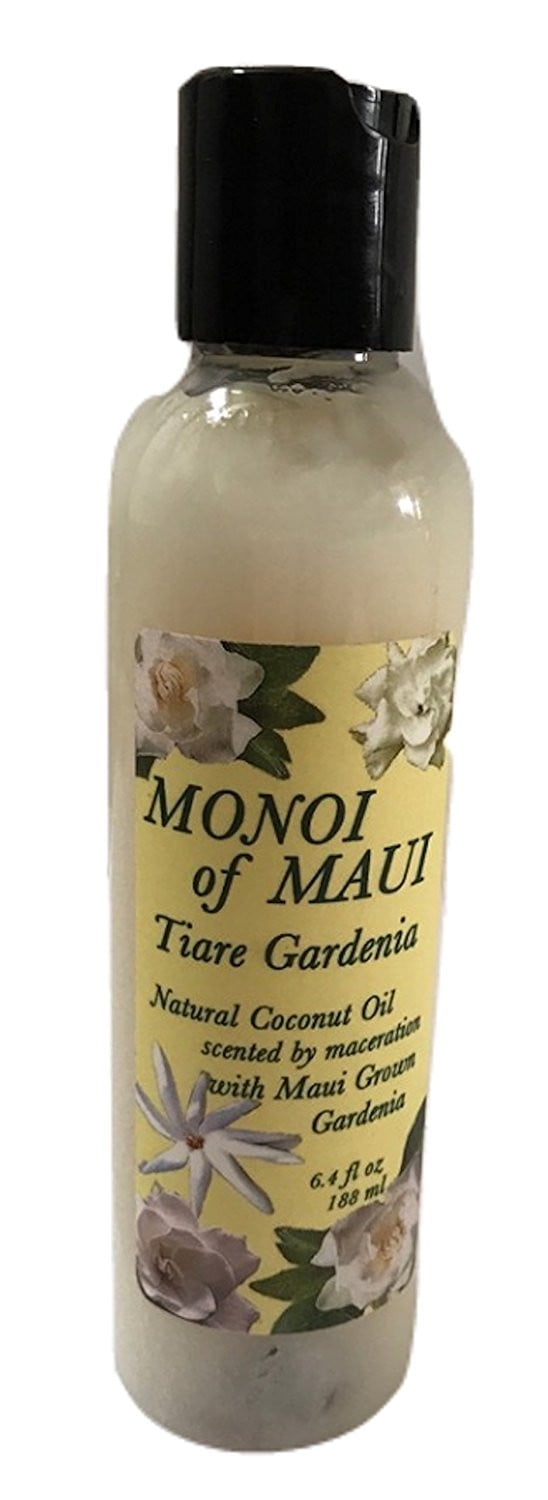 Monoi of Maui Tiare Gardenia Natural Coconut Oil for Skin, Hair ...