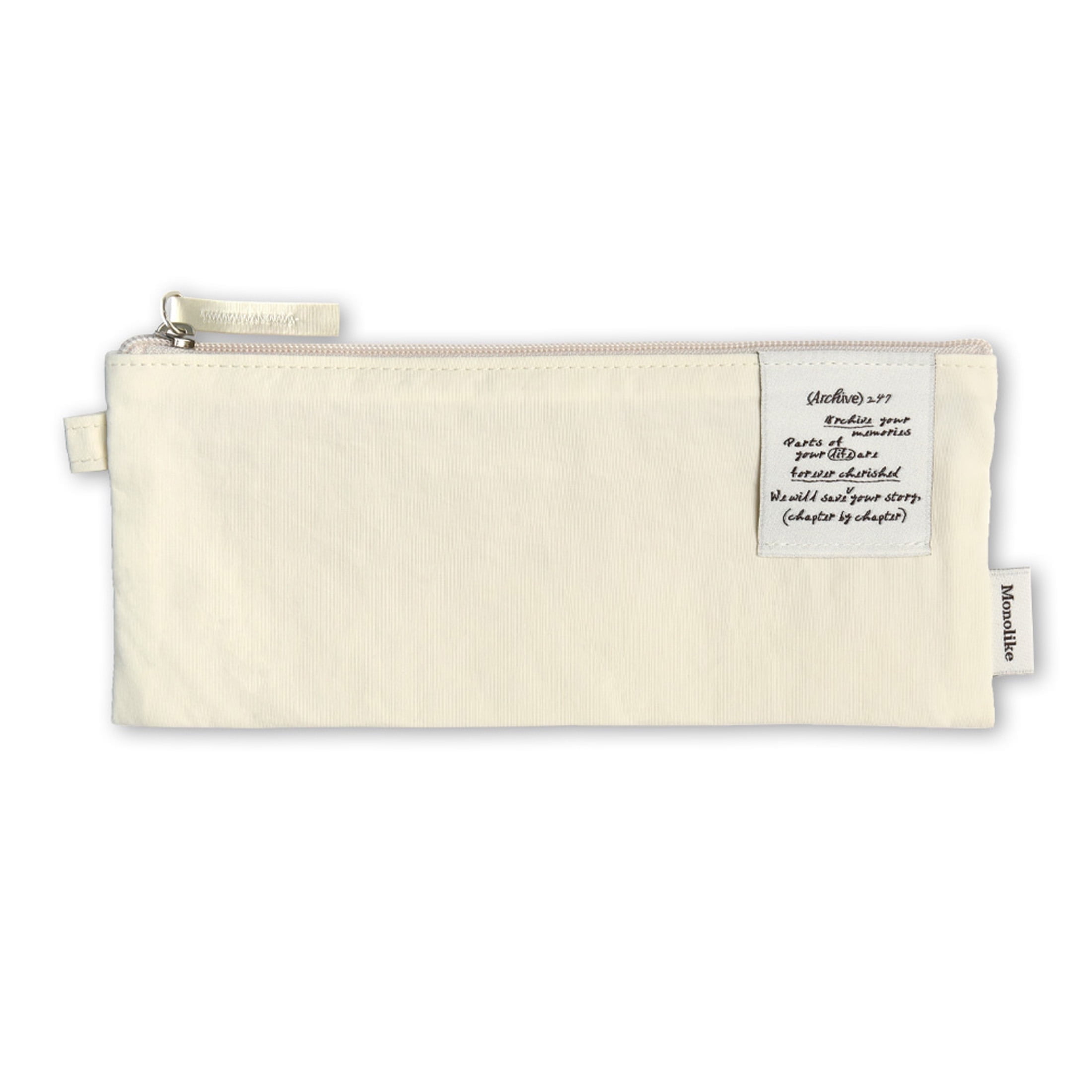 Monolike Archive 247 Flat Pen Case, Ivory - Pencil Pouch, Portable ...