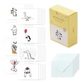 Monolike Message Buddy Card - Mix 40 Mini Single Cards, 20 Envelopes ...