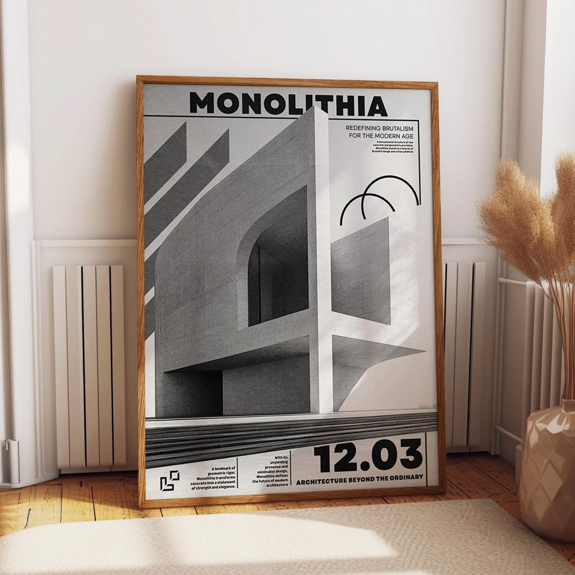 Monolithia Brutalist Print - Modern Concrete Architecture Exhibition ...