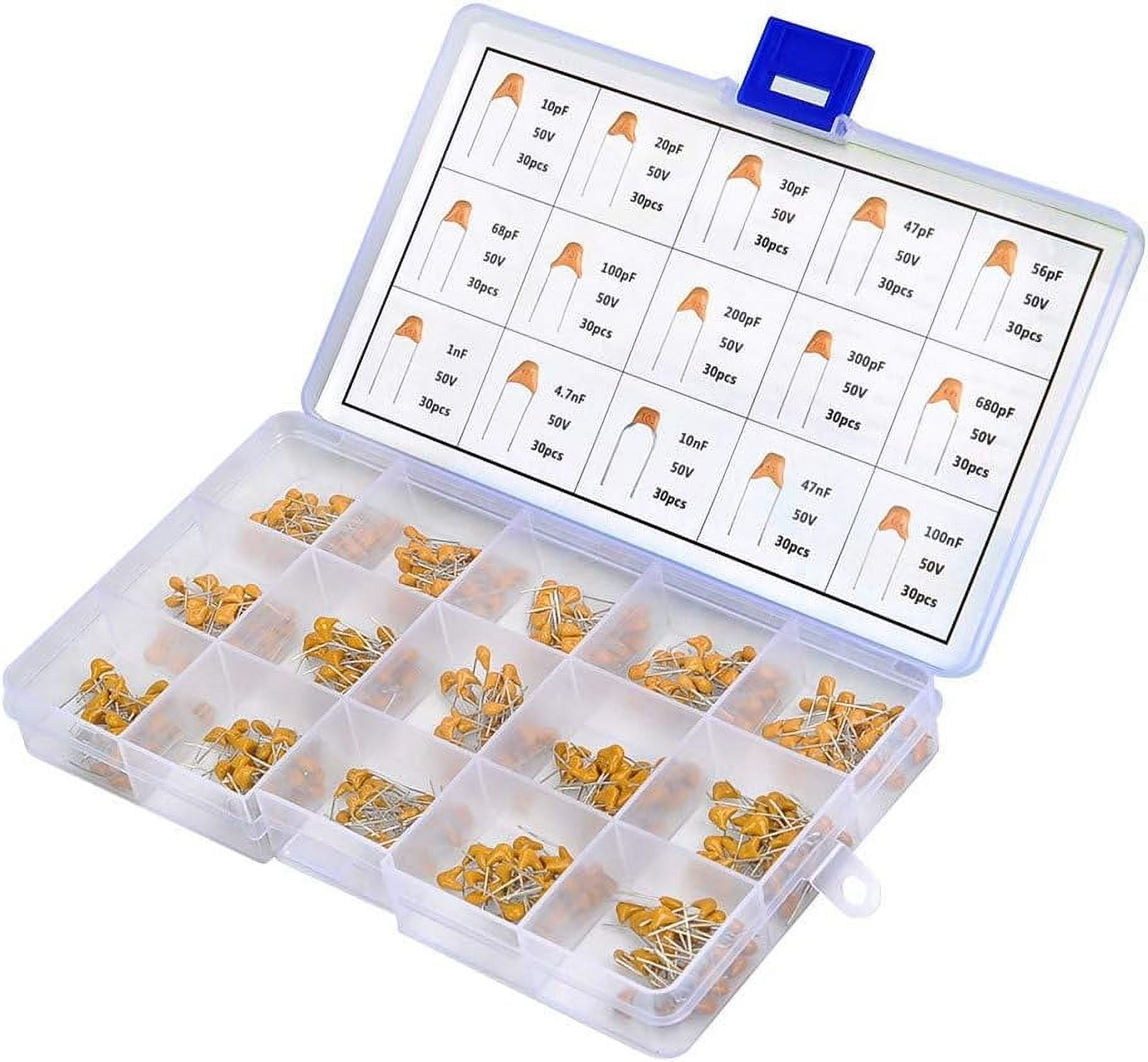 Monolithic Ceramic Capacitor Assortment, Wide Capacitance Range from ...