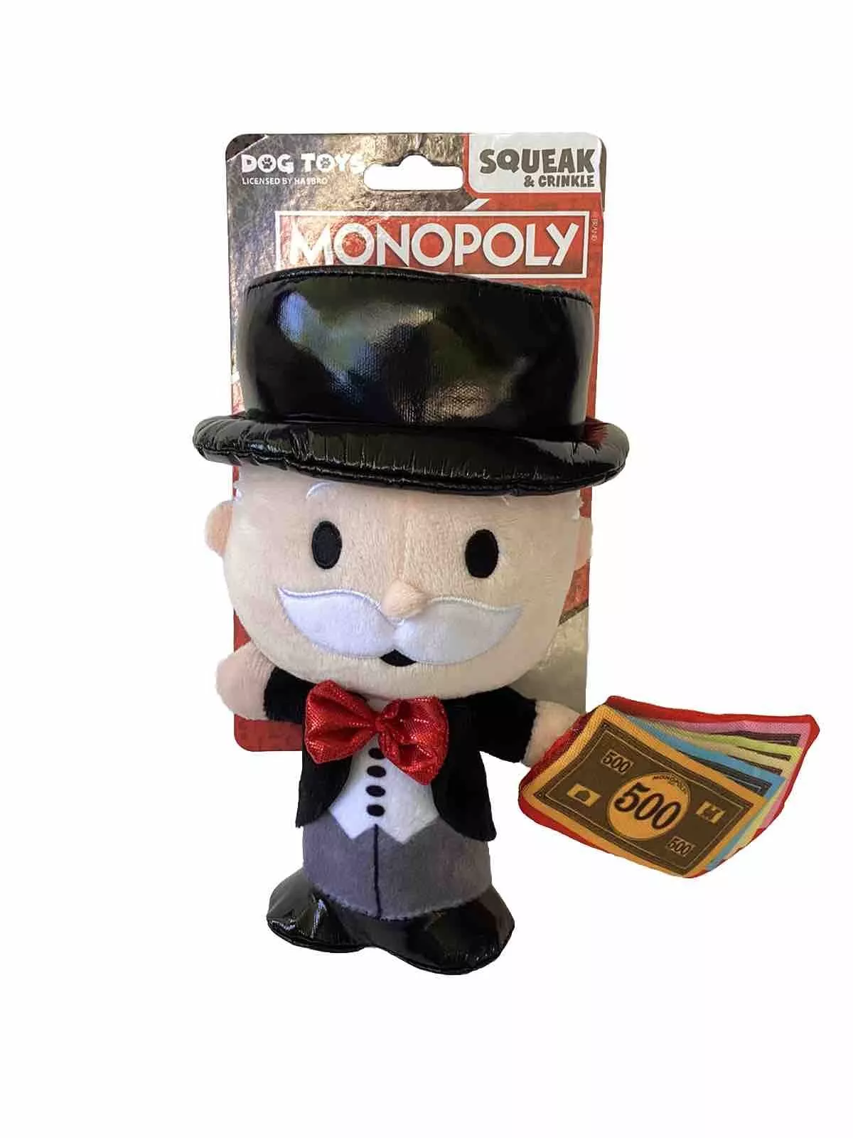 Monopoly 8” Mr. Money ~ Squeaky/Crinkle Dog Toy - Walmart.com