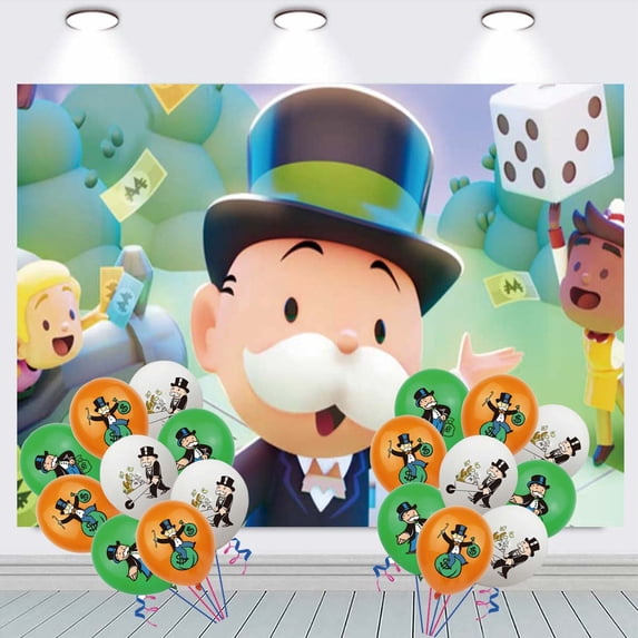 Monopoly Backdrop Balloons Banner Party Decorations Taspestry Wall ...