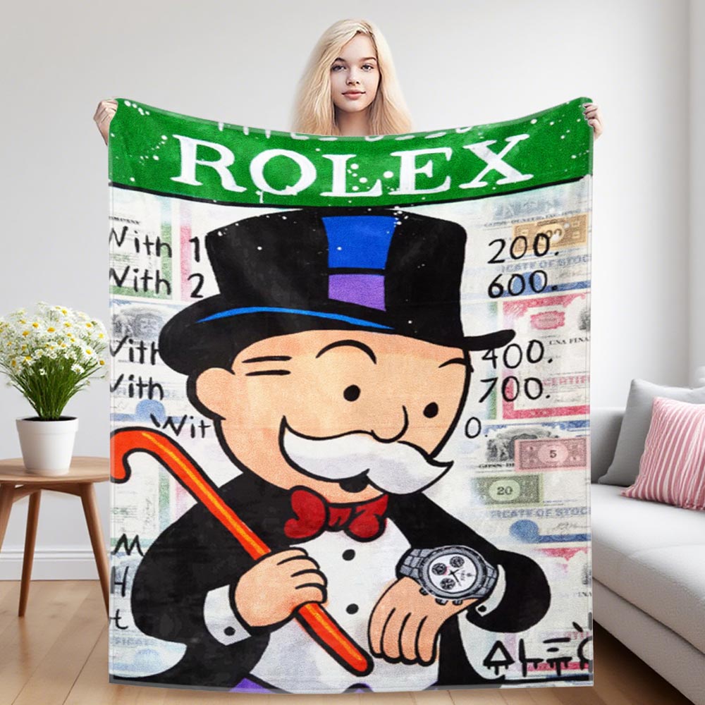Monopoly Blankets Throw Birthday Gift Christmas 60"X80" in Present ...