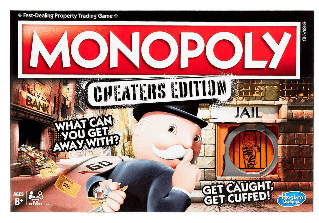 Monopoly Cheaters Edition Board Game for Families and Kids, Family Game ...