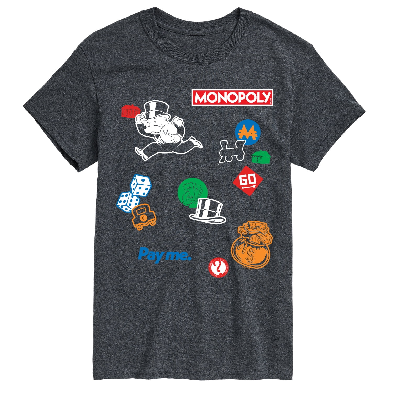 Monopoly - Collage - Men's Short Sleeve Graphic T-Shirt - Walmart.com