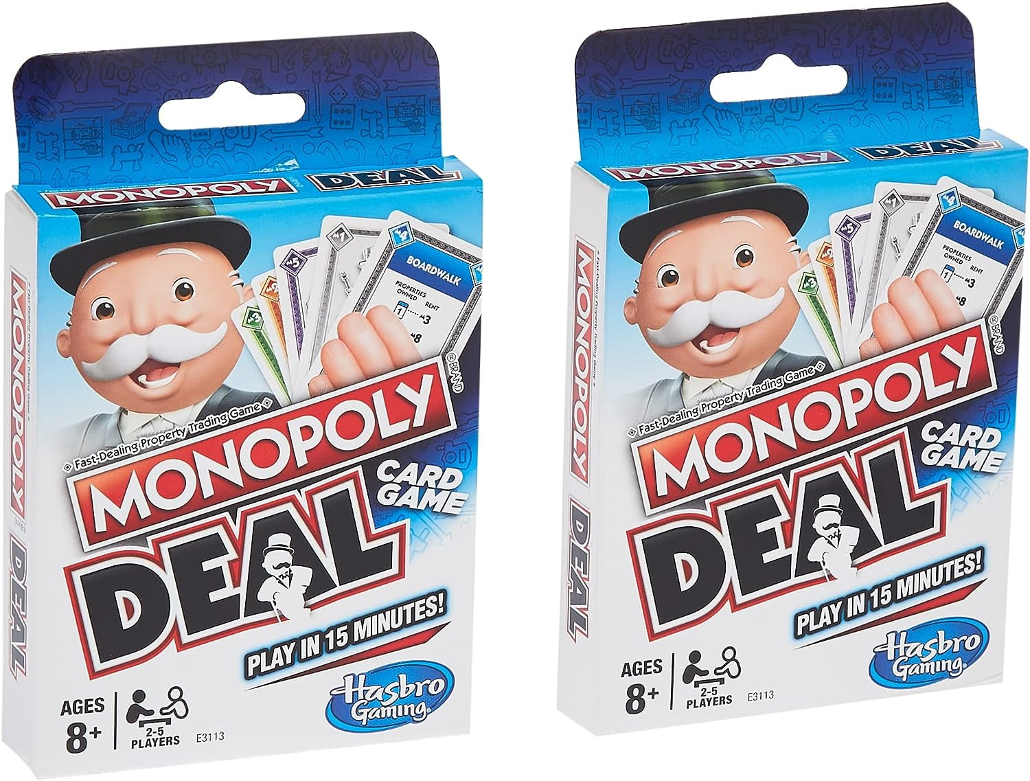 Monopoly Deal Card Game 2-Pack, Fast-Paced Property Action for Families ...
